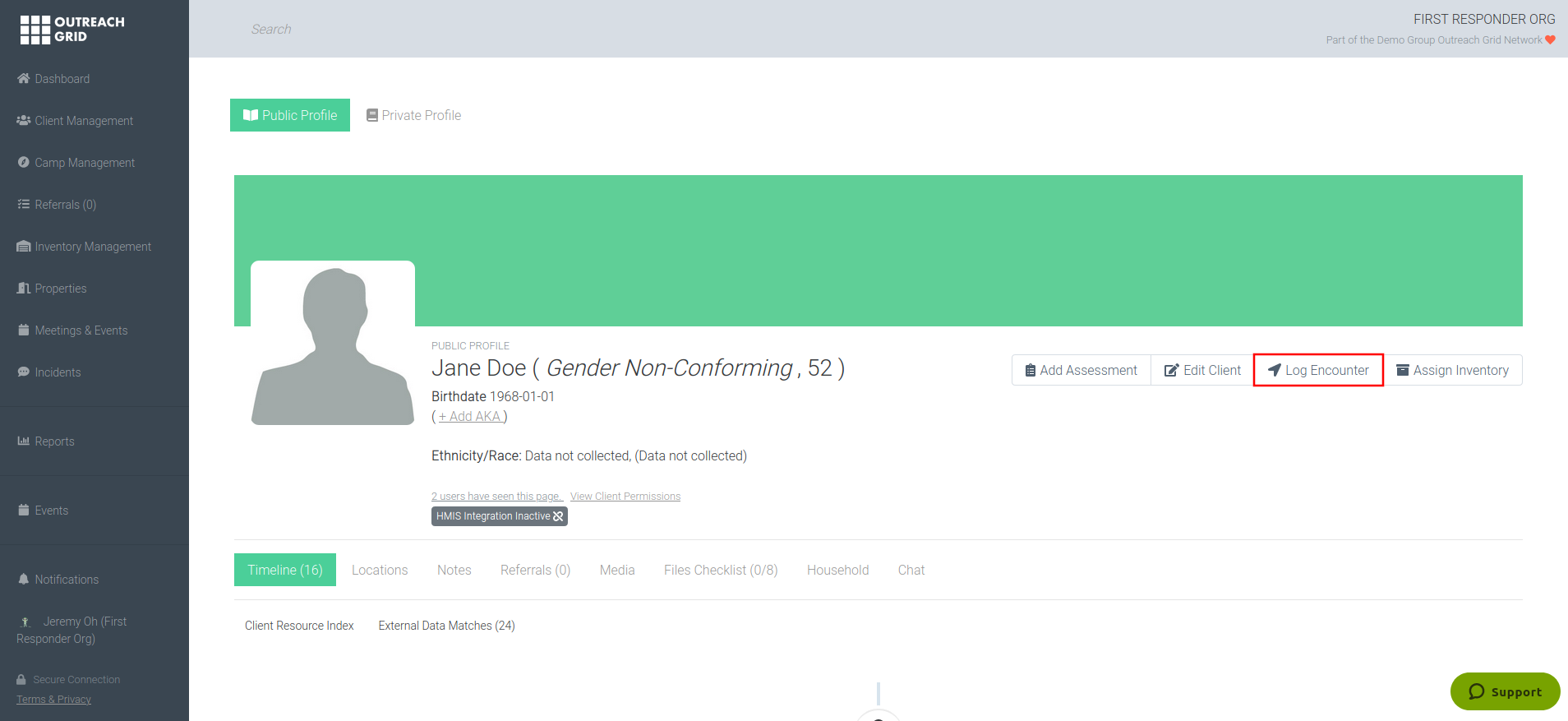 Client Tools: Adding a Client Encounter and Client Locations – Outreach ...
