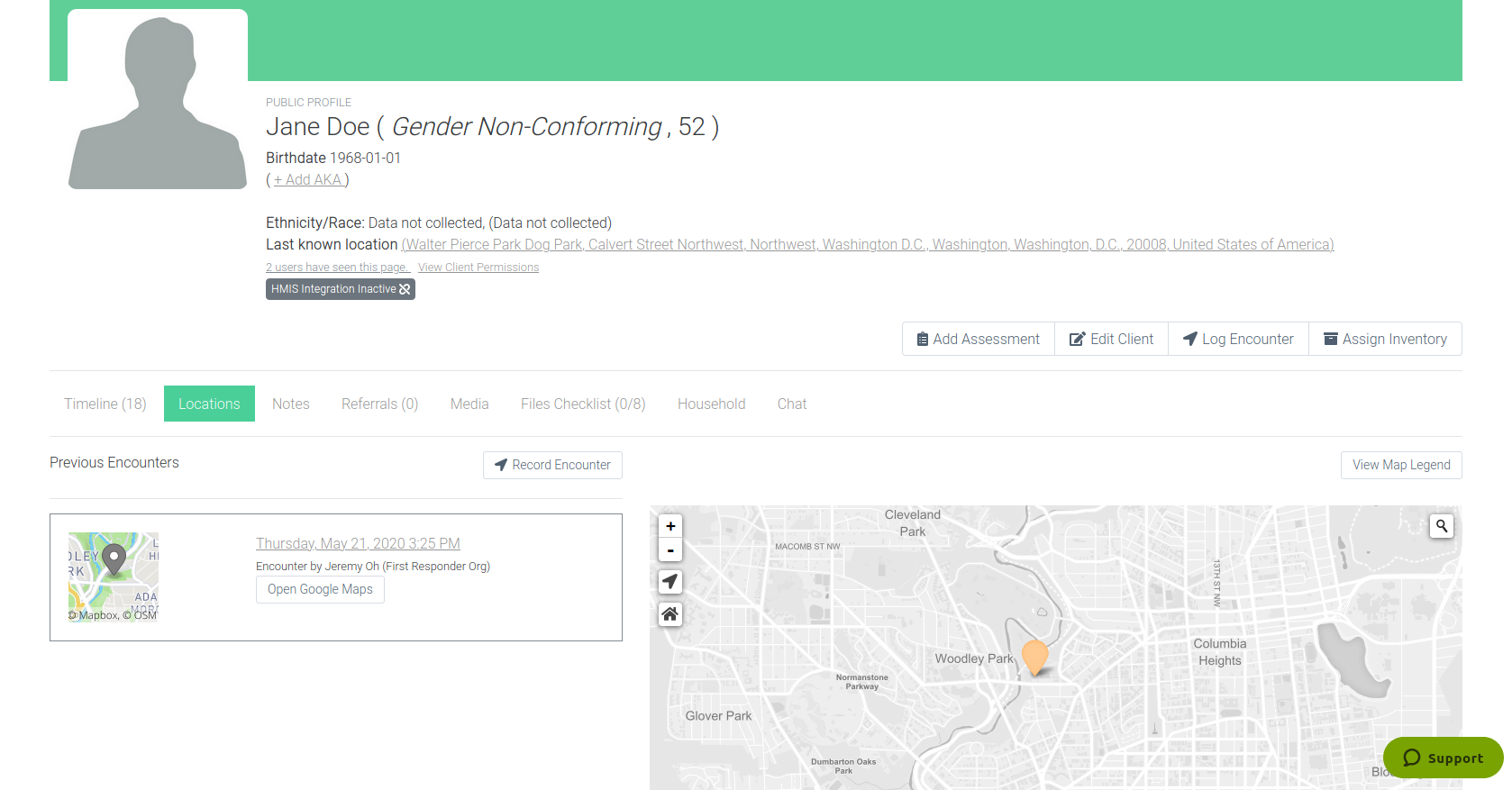 Client Tools: Adding a Client Encounter and Client Locations – Outreach ...